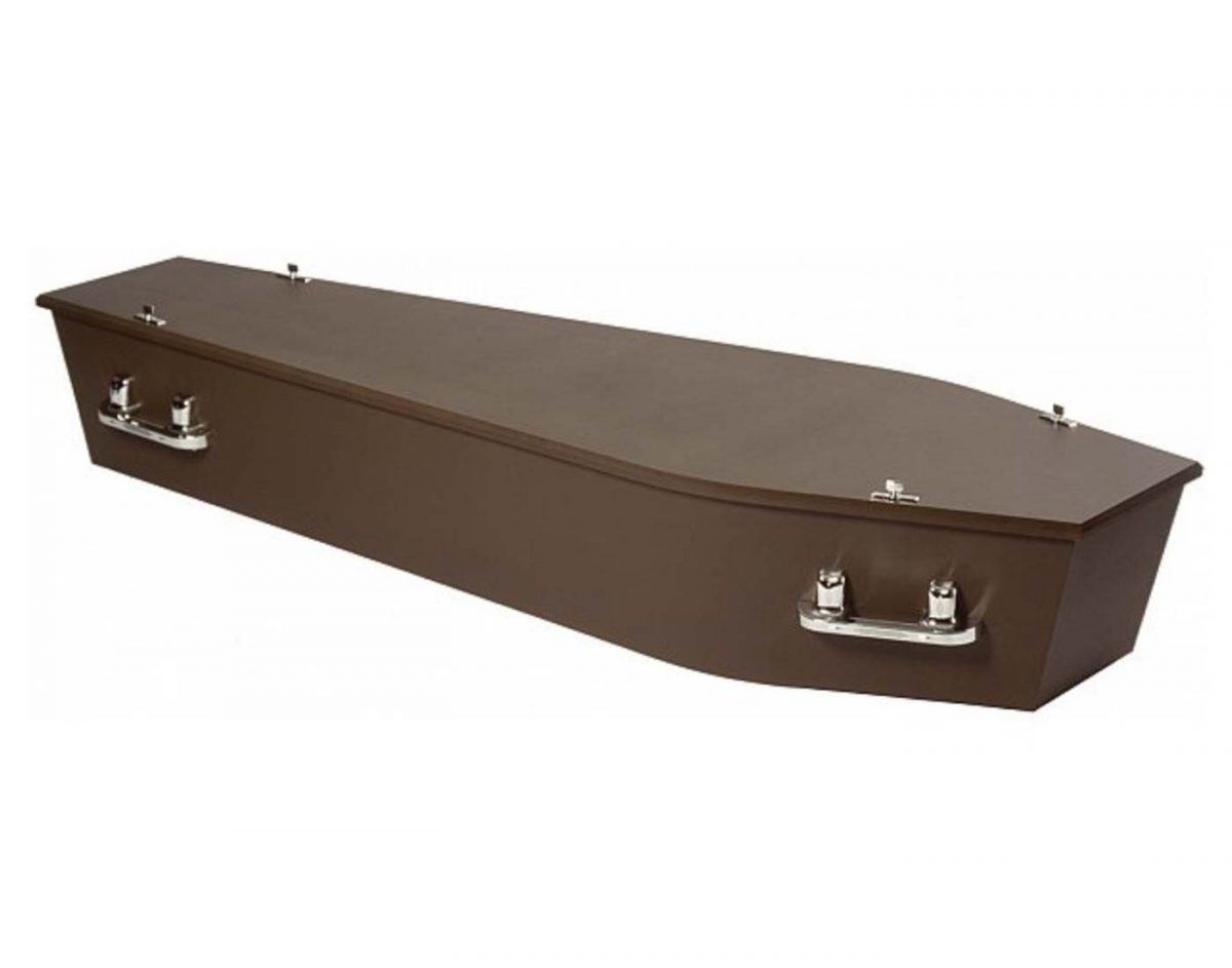 Plain Coffin - Stained Brown | The Coffin Shop